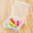 5 Pcs Mini Storage Containers Small Plastic Boxes with Hinged Lids ...