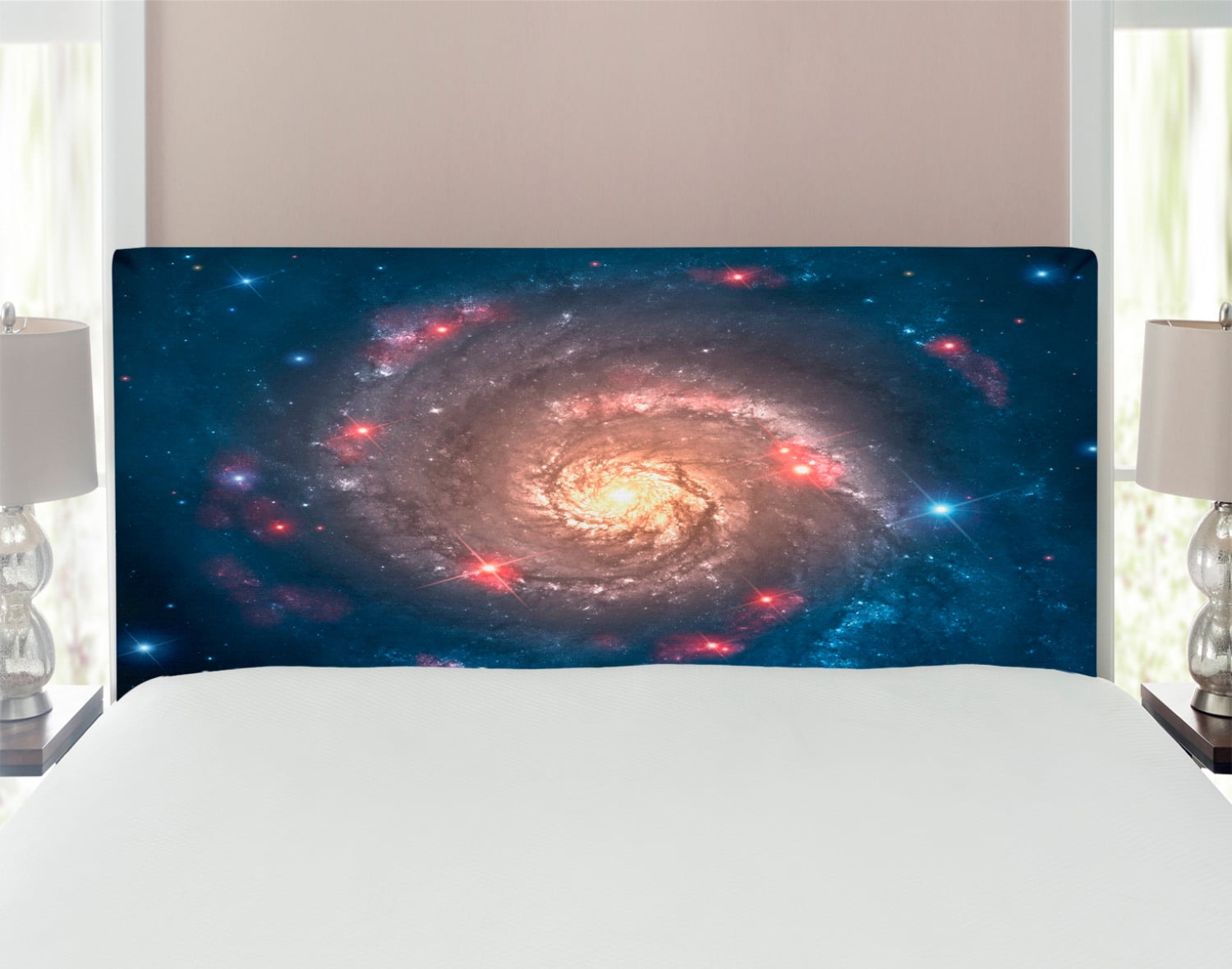 Outer Space Headboard, Spiral Galaxy Expanse Beyond Milky Way Planet ...