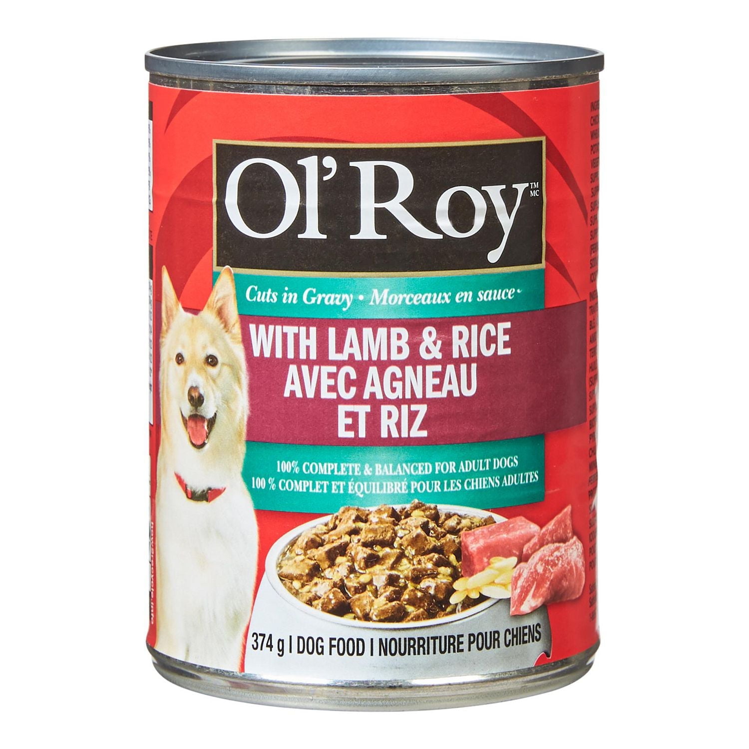 Ol' Roy with Lamb & Rice Cuts in Gravy Wet Dog Food, 374 g Can, OR Lamb ...