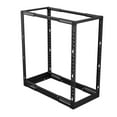 NavePoint 4-Post Adjustable Rack, 22U, Cage Nuts, Caster Compatible ...