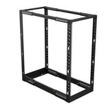 NavePoint 4-Post Adjustable Rack, 22U, Cage Nuts, Caster Compatible ...