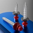# 3/16 * 1 "595PCS 5lbs Red Hexagonal Metal Sheet roof Screws, # 10 * 1 ...