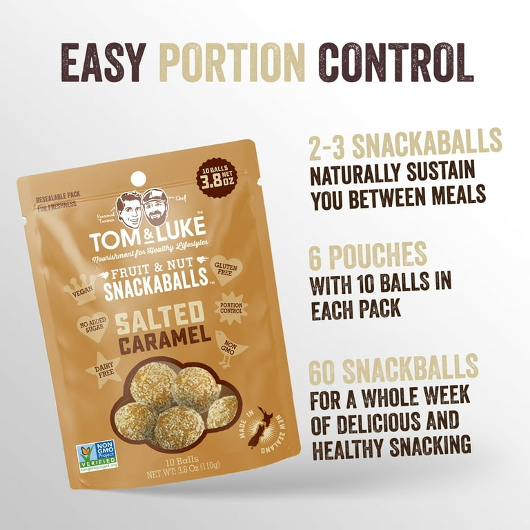 Tom Luke Salted Caramel Healthy Snack Bites, Vegan, Whole, 44% OFF