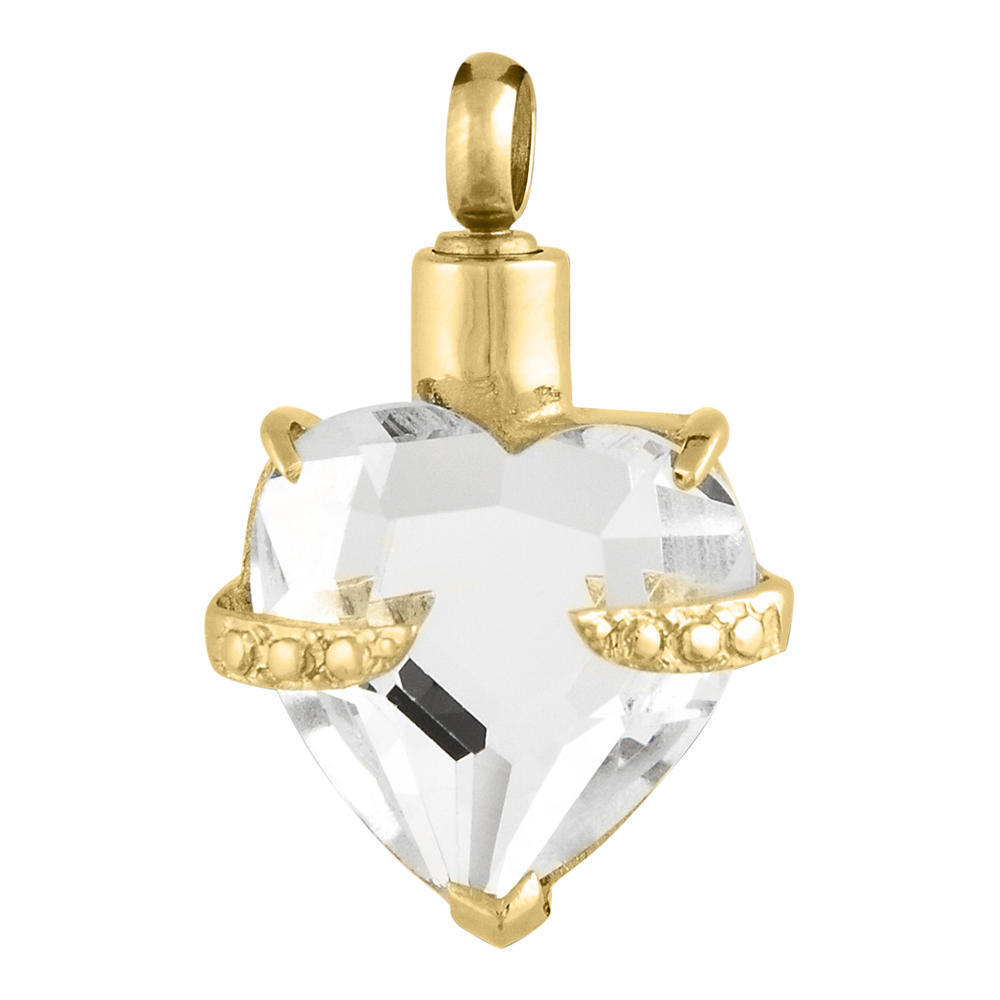 Perfect Memorials Hold My Heart Diamond Gold Cremation Jewelry ...
