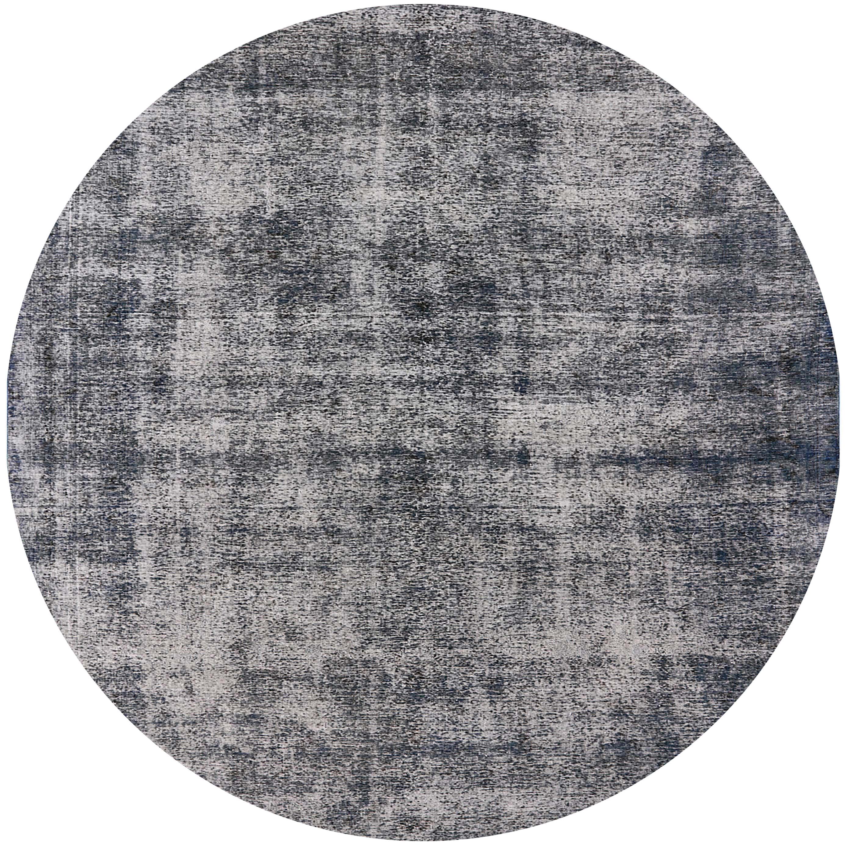 Ahgly Company Indoor Round Mid-Century Modern Dark Gray Oriental Area ...