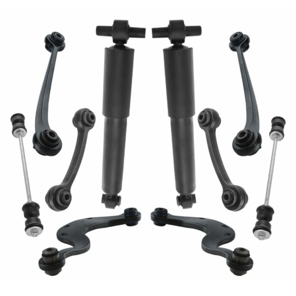 10 Piece Suspension Kit Rear Control Arms Sway Bar Links Shock ...