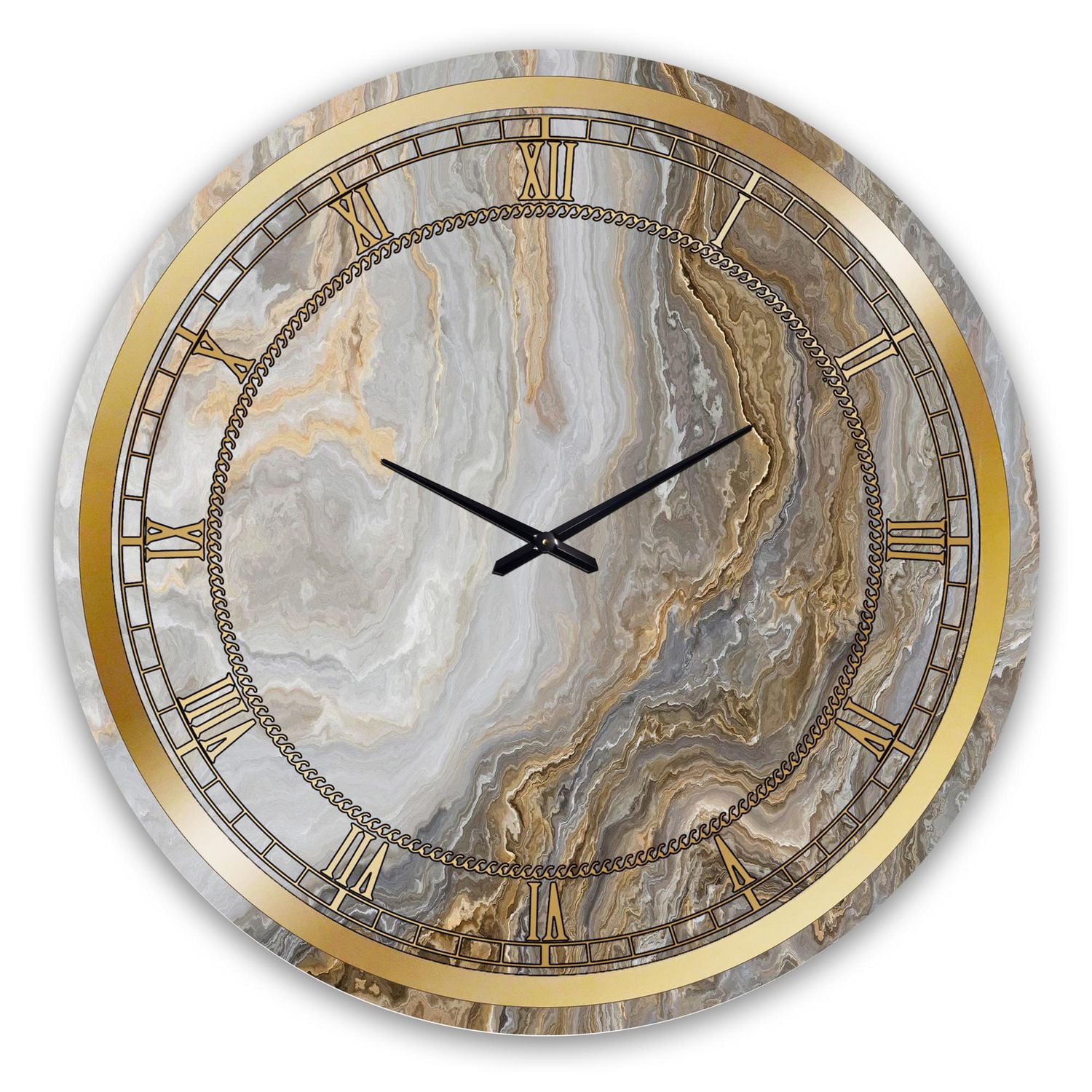 Click here for Designart white Marble With Curley Grey And Gold V... prices