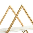 Creative Co-Op Wood and Gold Diamond Wall Shelf - Walmart.com