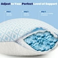SORMAG Cooling King Size Pillows Set of 2 Pack Bed Pillows for Sleeping Shredded Memory Foam ...