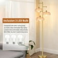 Floor Lamp for Room ,Modern Floor Lamps with Glass Shades,68IN Mid ...