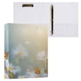 Butterflies Fluttering through Field of Daisies Round Ring Binder 3 ...