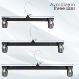 Hanger Central Recycled Black Heavy Duty Plastic Bottom Hangers with ...