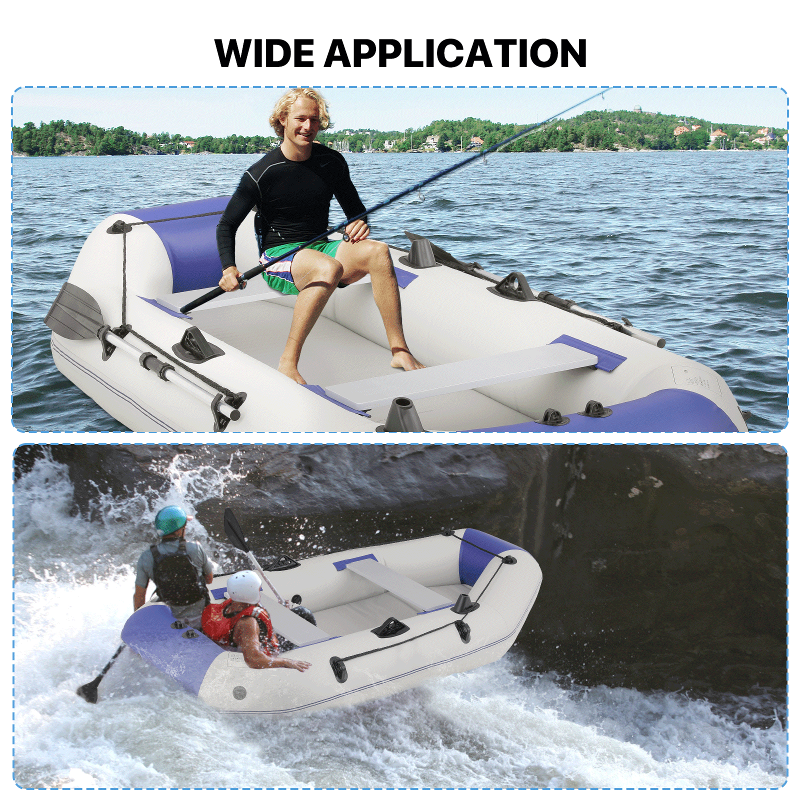 Inflatable Boat Gymaxinflatable Kayak Set 2 Person With Aluminum Oars ...