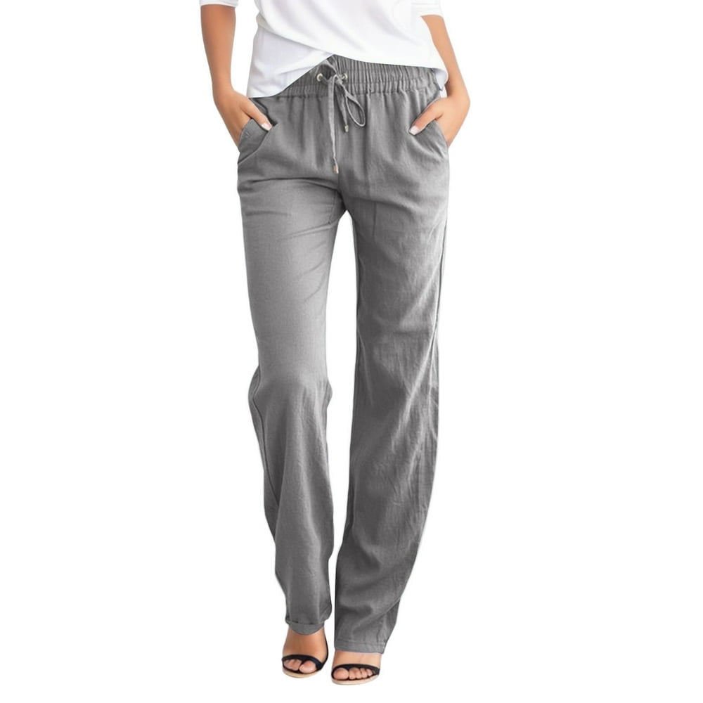Click here for Chuank Linen Pants Women Summer Petite Wide Pants... prices