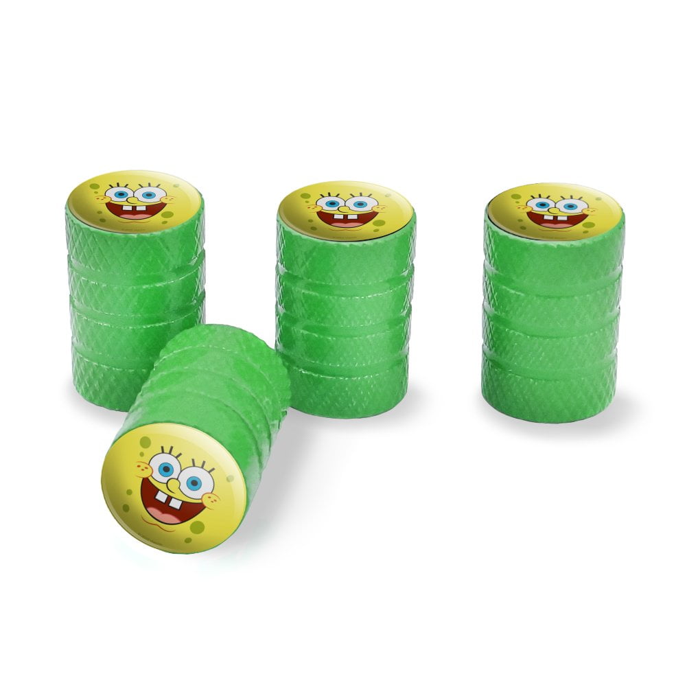 SpongeBob Goofy Smile Face Tire Rim Wheel Aluminum Valve Stem Caps ...