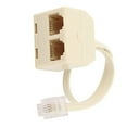 RJ11 6P4C Male to Female 2 Way Outlet Telephone Jack Line Splitter ...