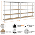 Smile Mart 5-Shelf Boltless & Adjustable Steel Storage Shelf Unit ...