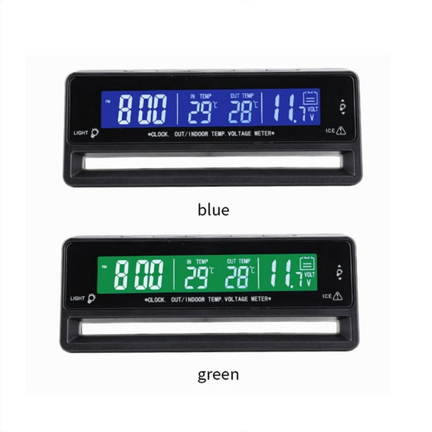 justharion 3 in1 Car Digital Clock LCD Display Operation 3 in1 Car ...