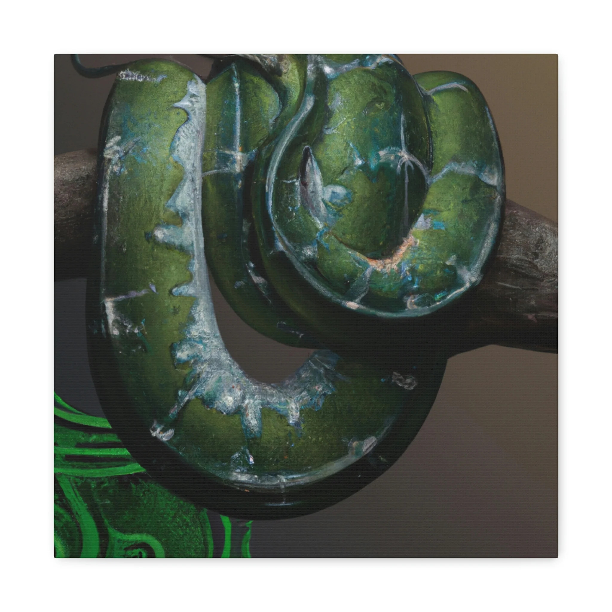 Green Tree Python Beauty - Canvas - Walmart.com