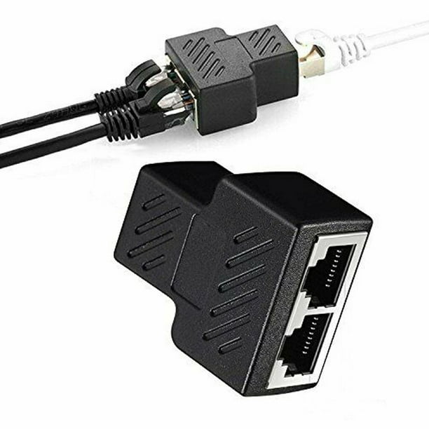 2pcs Internet Cable Splitter Ethernet RJ45 Cable dual ports cable ...