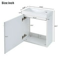 EUROCO 16" Wall-Mounted Bathroom Vanity with Sink Bathroom Vanity ...