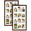 "Classic Brown Wall Hanging Picture Frame with Multiple Slots, 12 ...