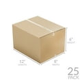 UOFFICE Bulk Kraft Packaging Supplies: Flat, Wholesale, 12"x8"x6 ...