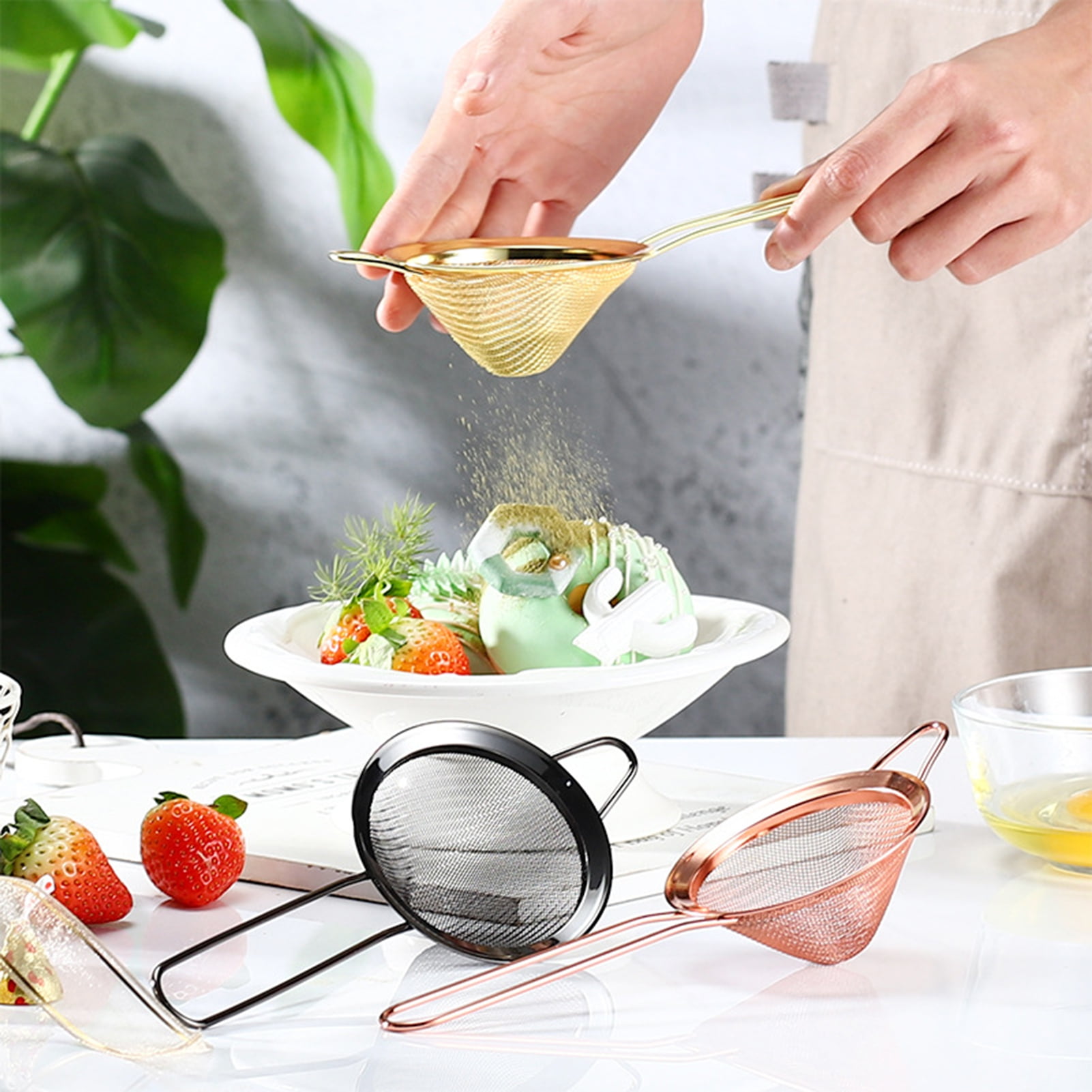 Washranp Stainless Steel Small Strainer,Reusable Rust Proof Cone Shaped ...