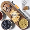 6oz Turquoise Solid Ceramic Chips and Dip Serving Platter with Acacia ...