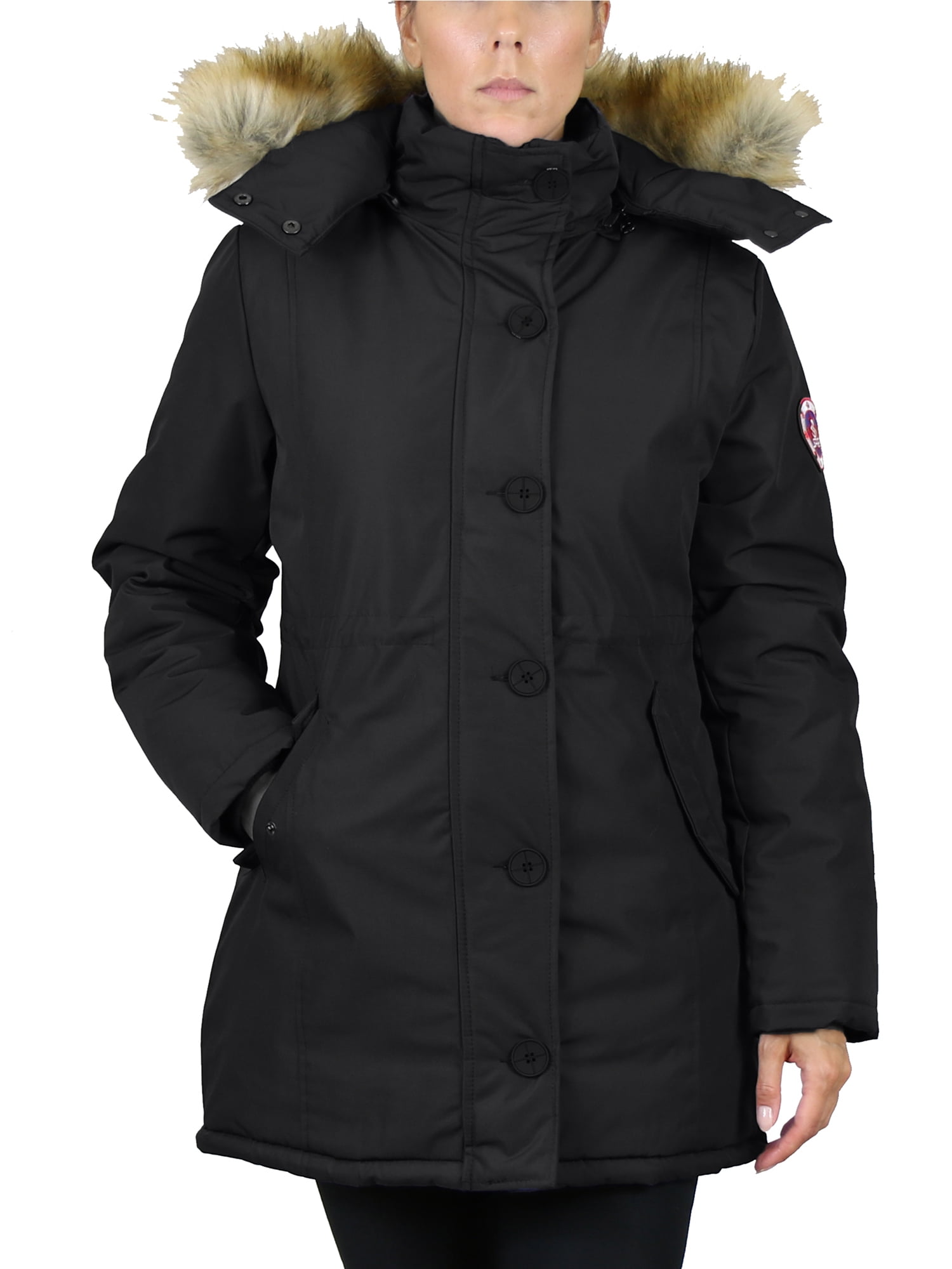 Women's Heavyweight Parka Jacket With Detachable Hood - Walmart.com