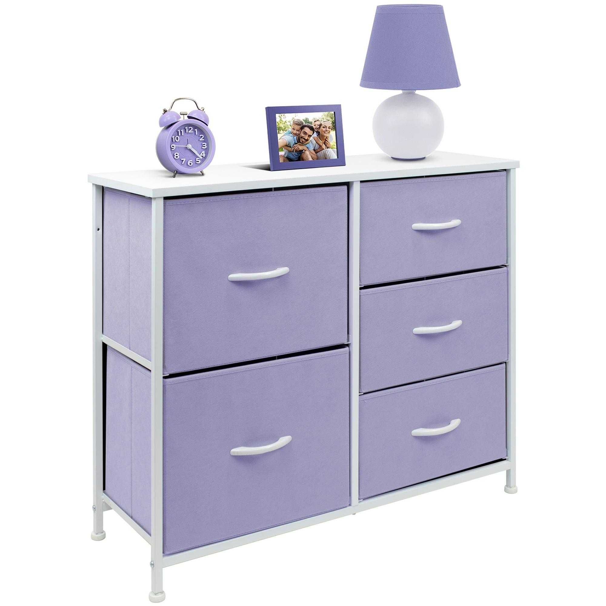 Click here for Sorbus 5 Drawers Chest Dresser - Purple prices