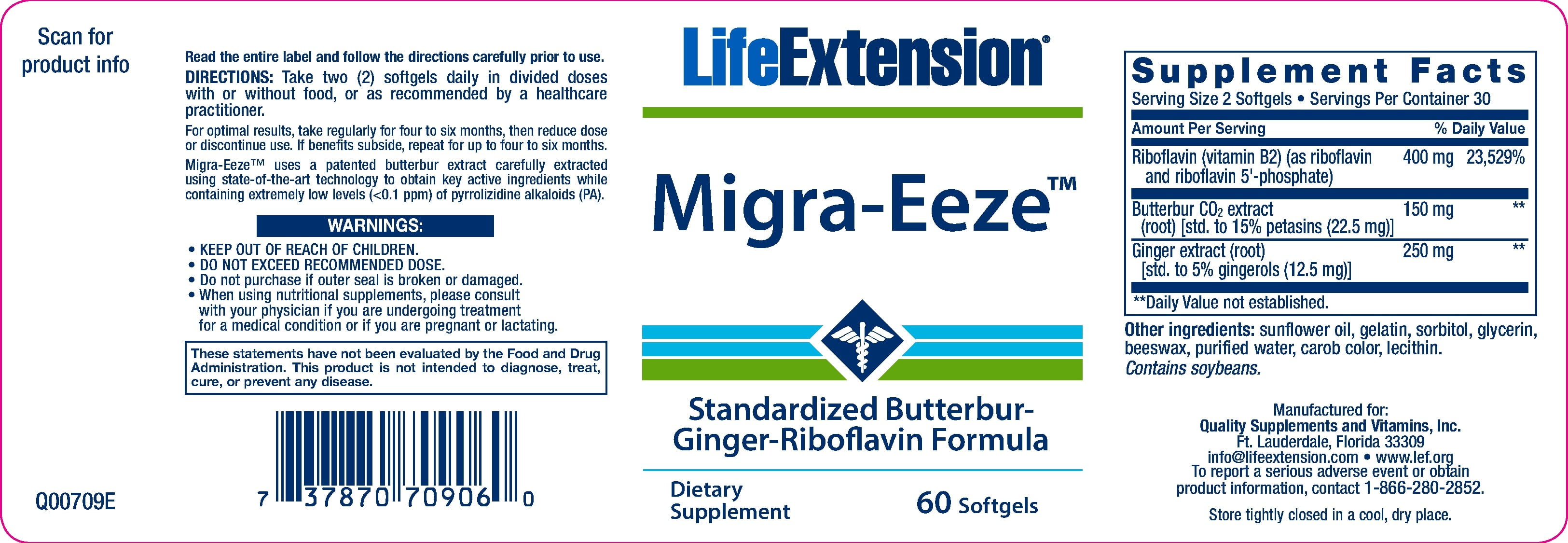 Life Extension Migra-Eeze 60 Softgels - Walmart.com