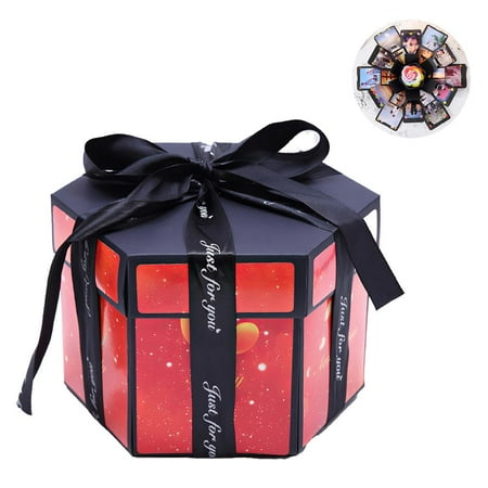 Black Explosion Box Creative Explosion Gift Box DIY Photo Album ...