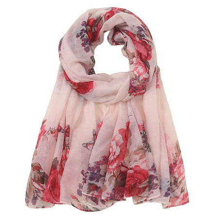 YOUSNH Foulard Long Imprimé pour Femmes Foulard d'Été Fin Foulard en ...
