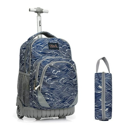 Tilami Rolling Backpack 19 inch Wheeled Cute LAPTOP Boys Girls Travel ...
