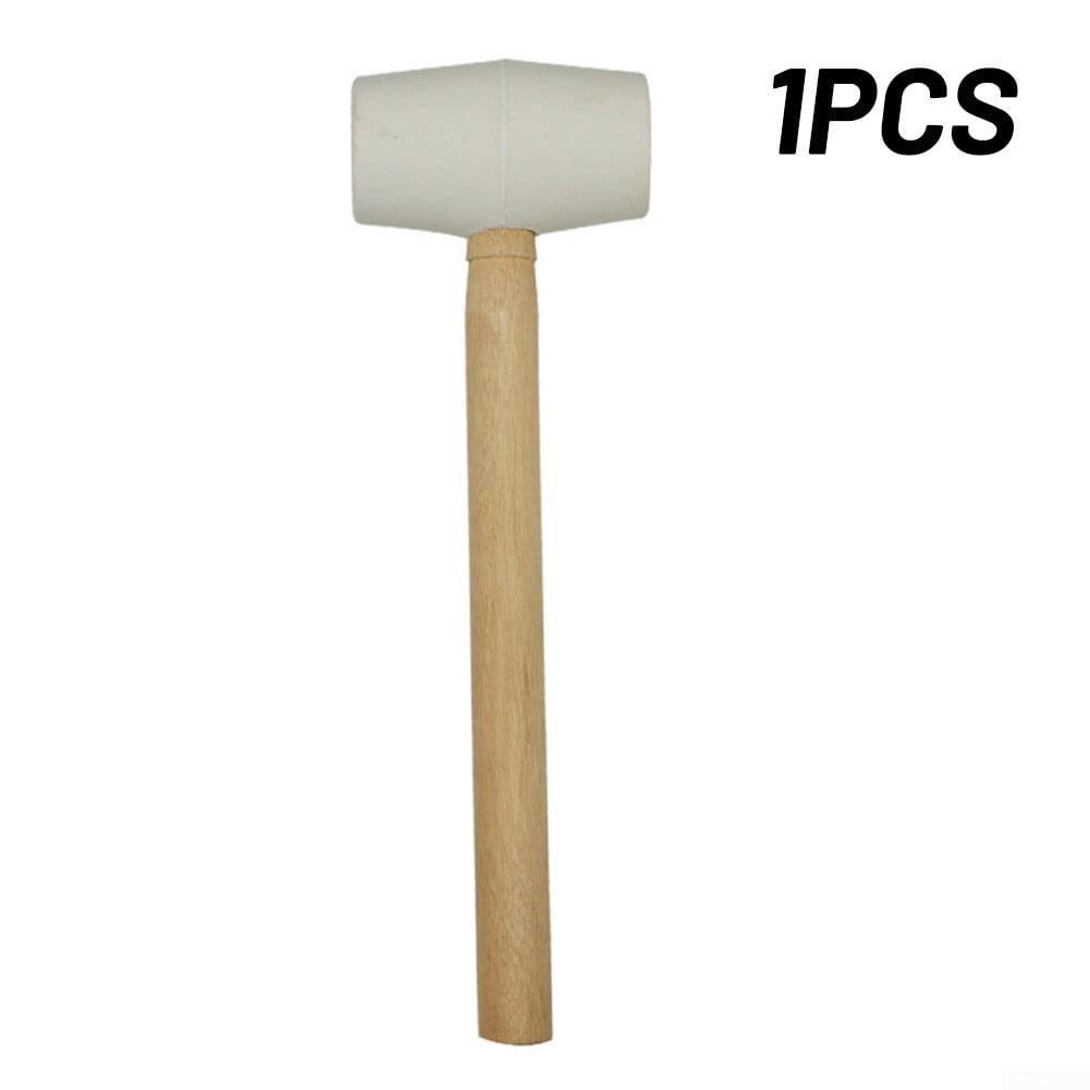 Rubber hammer 250g white rubber hammer wooden handle rubber hammer ...