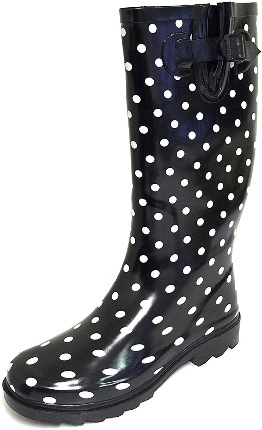 Women's Rain Boots Waterpoof Rubber Mid Calf Colors Wellie Snow ...