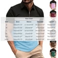 Ceisia Men's Color Block Half Zip Short Sleeve Polo Shirt With Stripe ...