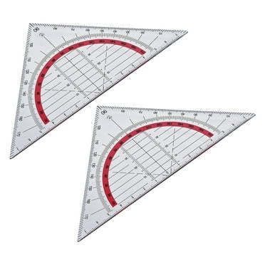 Uxcell 4piece Triangle Ruler Square Set 10cm 30/60 and 45/90 Degrees ...