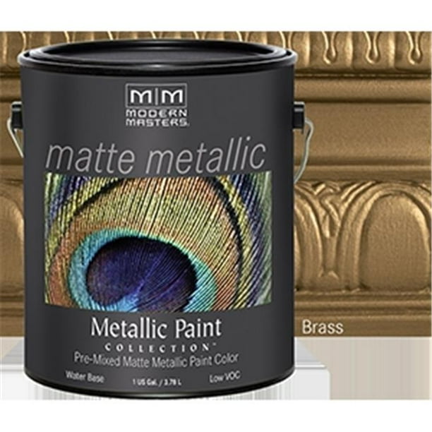 Modern Masters MM289 1 Gallon Brass Matte Metallic Paint - Walmart.com ...