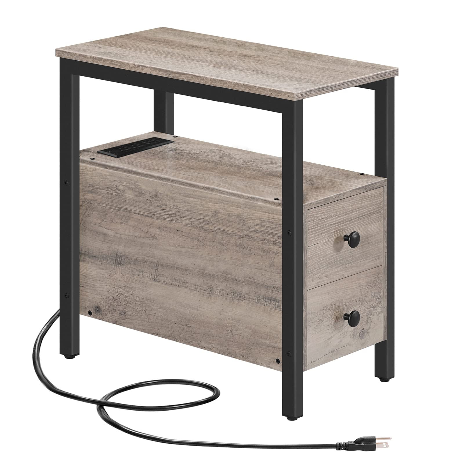 Click here for Hoobro Set Of 2 End Tables With Charging Station... prices