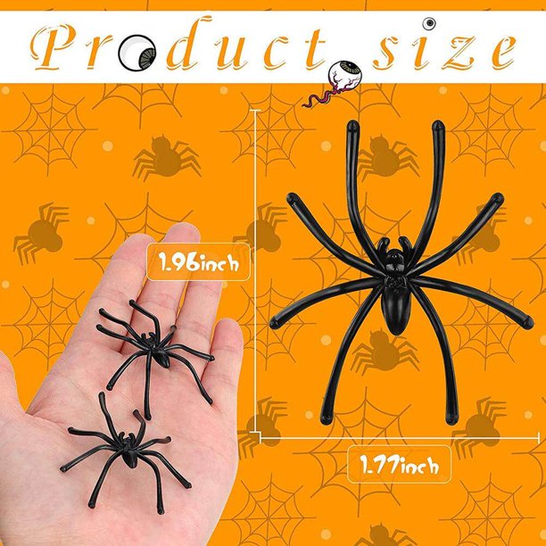 facefd 150 Pieces Halloween Spider Decoration Party Supplies Scene ...