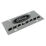 Ford Explorer Dual Logo License Plate (Black On Chrome) - Walmart.com