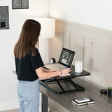 VIVO Adjustable Height Computer Riser, Black Ultra Slim 26" Desktop ...
