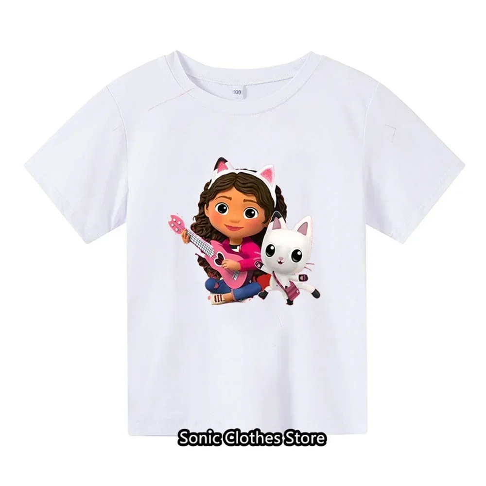 2024 New Gabby Doll House T-shirt Children's Short Sleeve Boys Cartoon ...