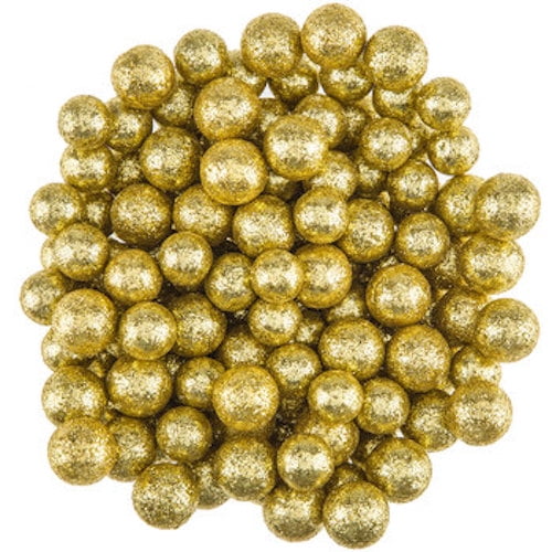 Gold Glitter Ball Filler Christmas Holiday Decoration - Walmart.com ...