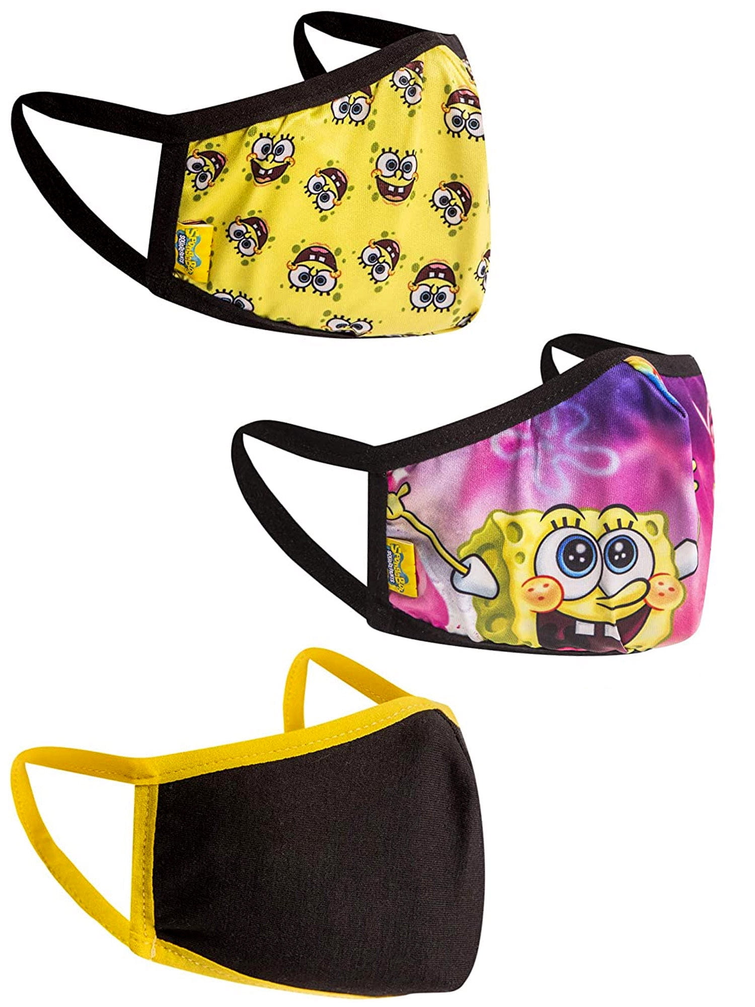 Spongebob Squarepants Patrick Reusable Kids Face Masks Faces 3-Pack Set ...