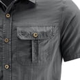Big & Tall Men's Short Sleeve Button Down Hiking Shirt Quick Dry Casual ...