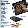 "Granite Stone Indoor Nonstick Electric Grill, Cool-Touch Handles ...