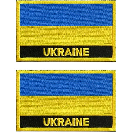 2 PCS Ukraine Flag Patches Embroidered Tactical Military Morale Patch ...
